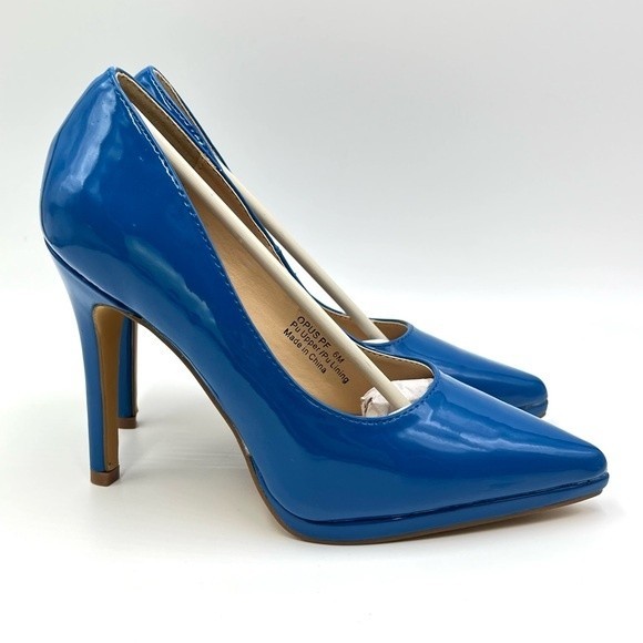 Penny Loves Kenny | Shoes | Penny Loves Kenny Womens Opus Pf Blue Patent Faux Vegan Leather ...